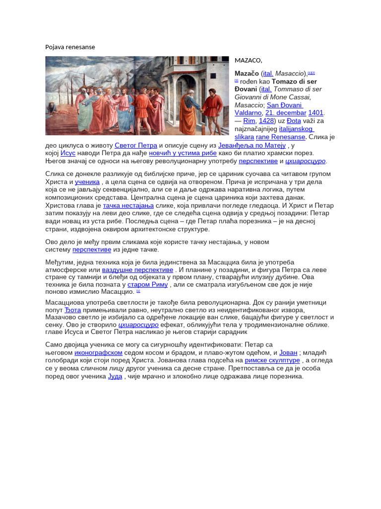 Pojava Renesanse | PDF