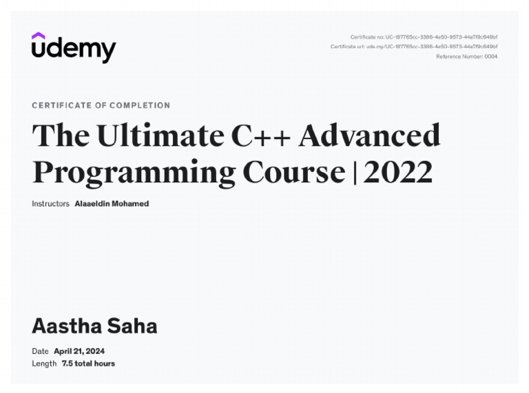 C++ Udemy | PDF