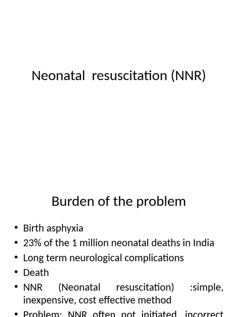 Neonatal Resuscitation | PDF
