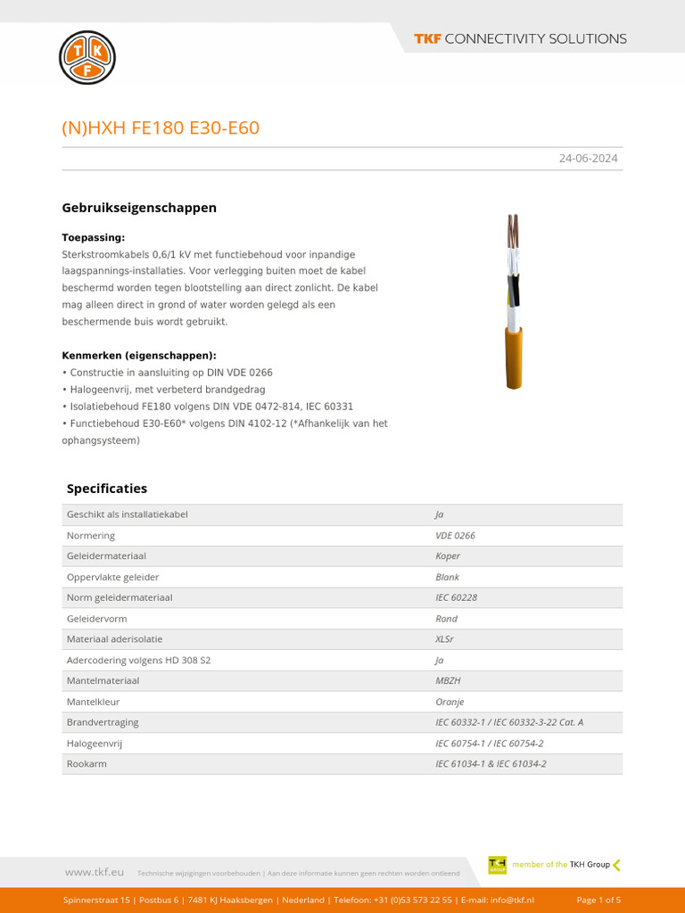 TKF NHXH Fe180 E30 E60 NL | PDF