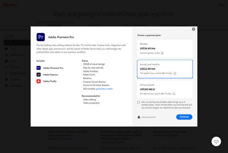 Adobe Creative Cloud Plans, Pricing, and Membership | PDF