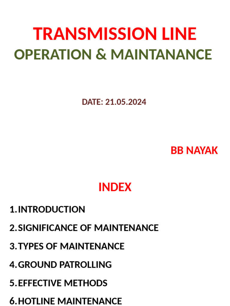 Muri Training - Transmission Line | PDF