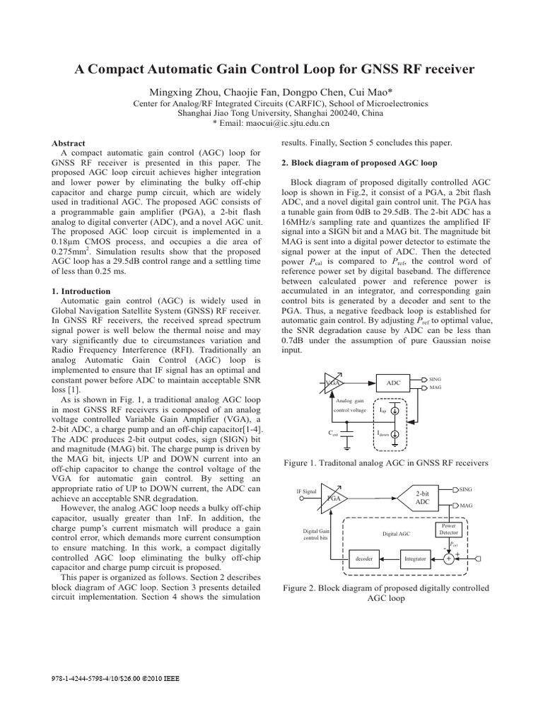 A Compact AGC For GPSPDF | PDF