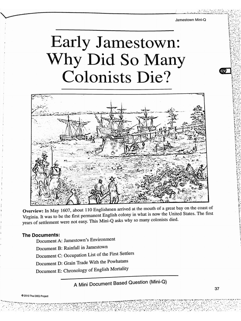 Jamestown DBQ Activity | PDF