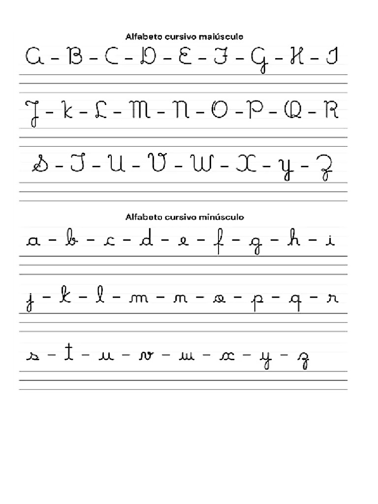 Alfabeto Cursivo | PDF