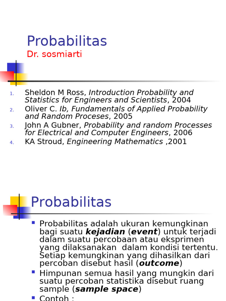 Materi 1. Teori Probabilitas | PDF