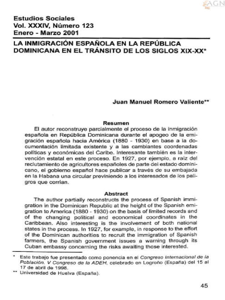 Admin, Contenido, LA INMIGRACiÓN ESPAÑOLA EN LA REPÚBLICA Dominicana ...