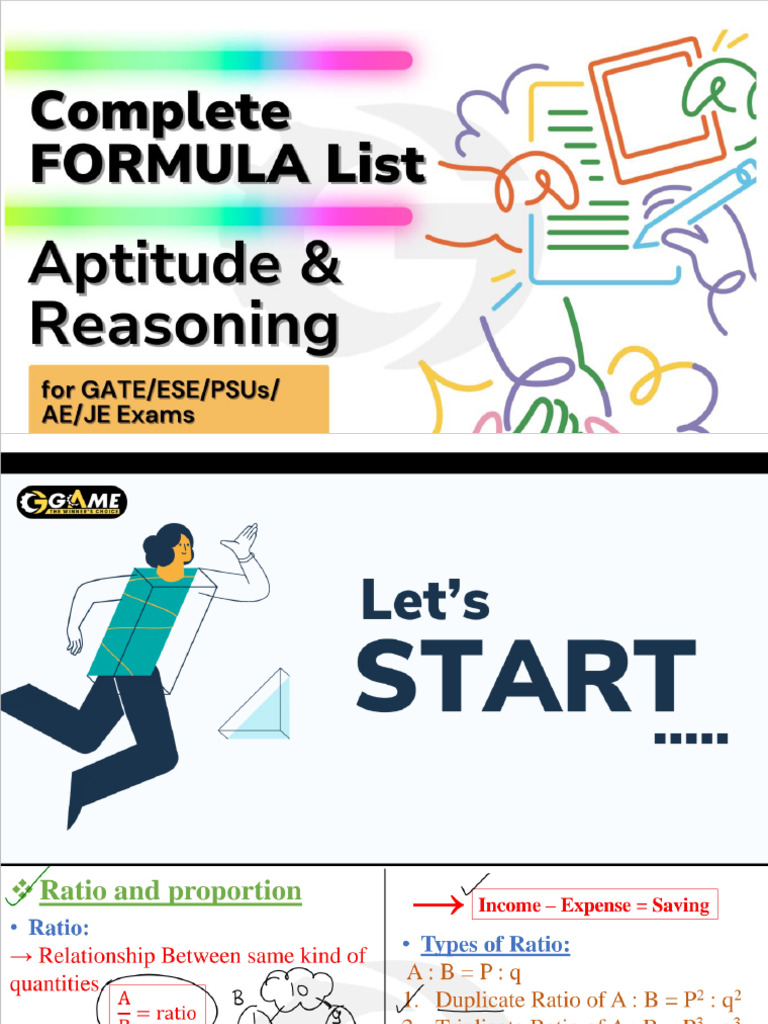 GATE Aptitude Formula YT | PDF