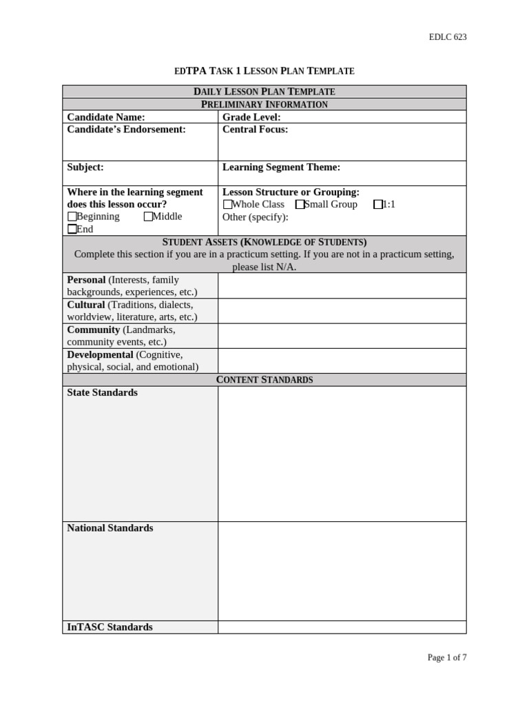 Lesson Plan Eldc 623 Pdf