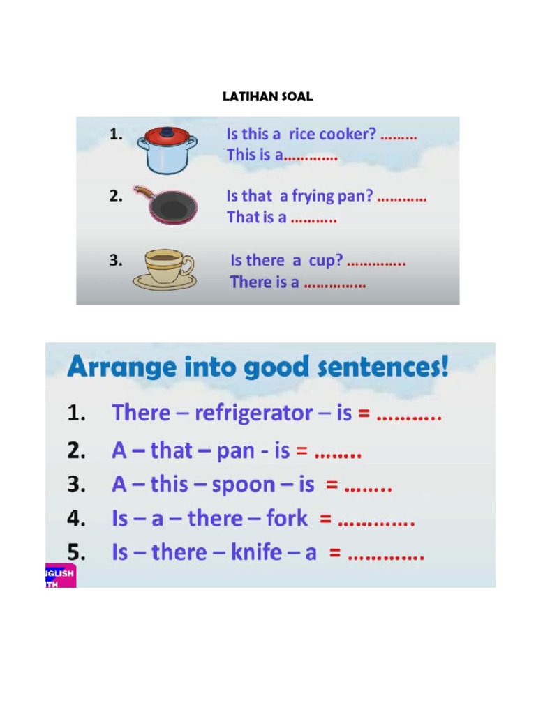 Latihan Soal Things in The Kitchen | PDF
