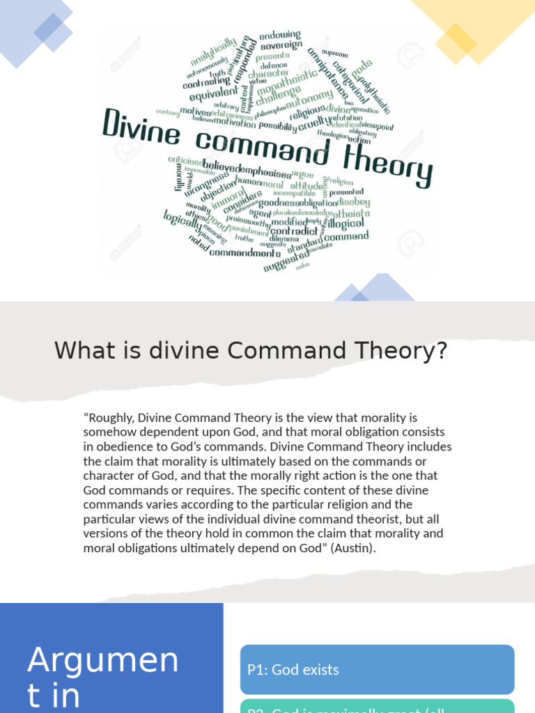 Moral Philosophy-Divine Command Theory | PDF