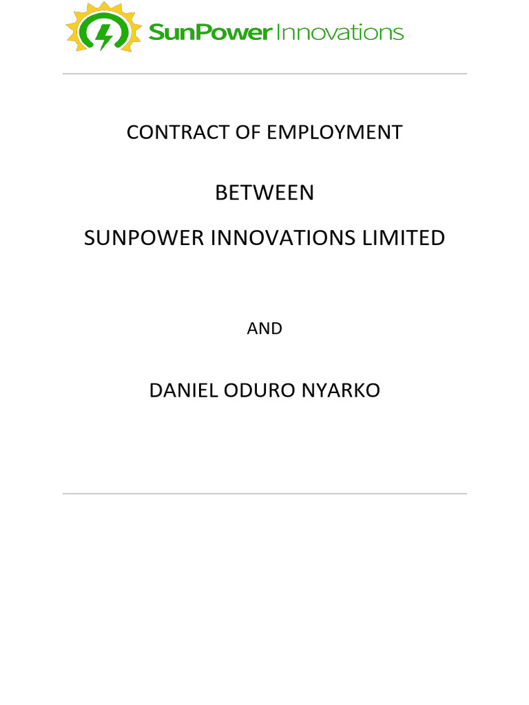 Current Daniel Oduro Nyarko Contract | PDF