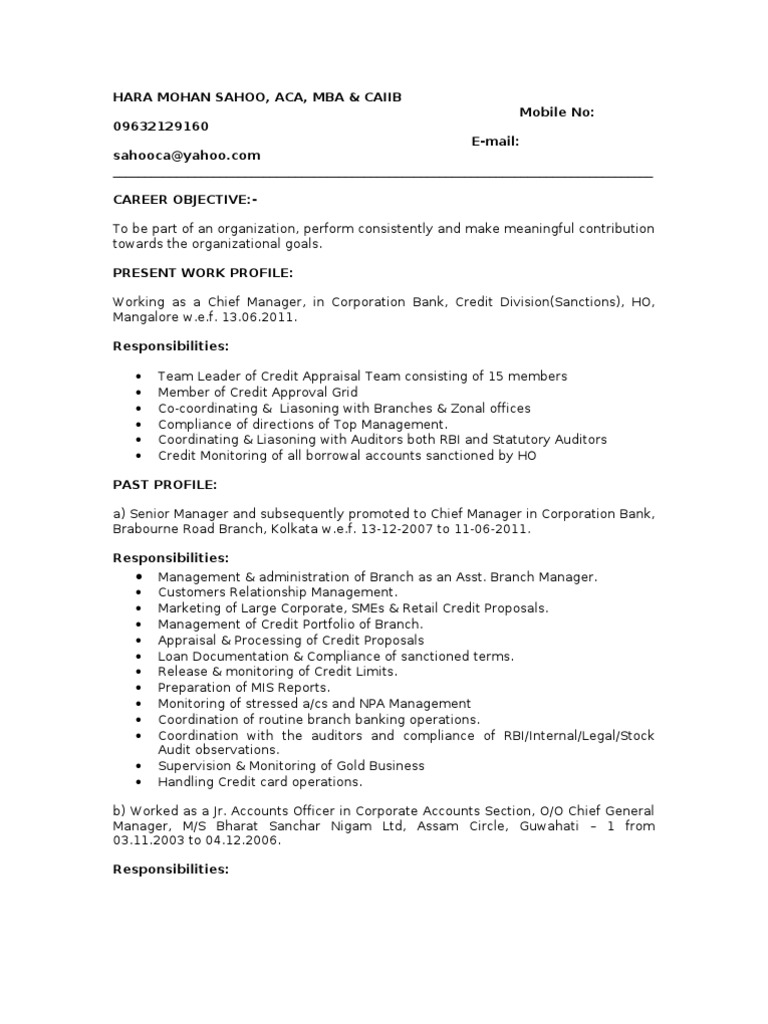 Sahoo Resume | PDF | Audit | Secondary Education