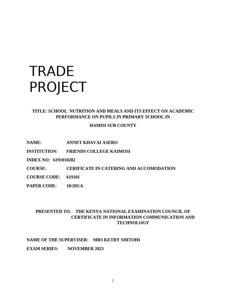 Trade Project Annet | PDF