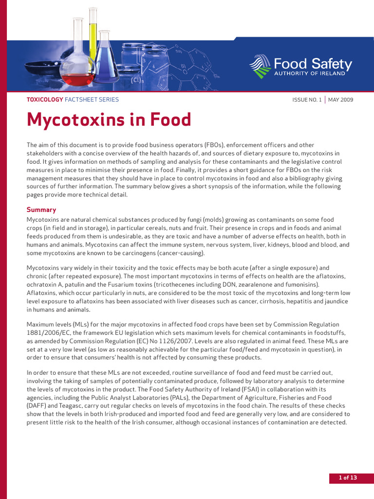 Mycotoxins in FOOD 1673010003 | PDF