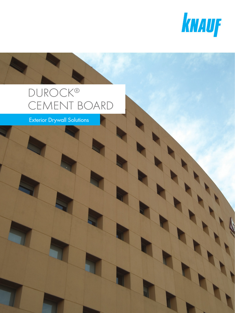 Durock Cement Board - SUB01 - WL - BR - 0123 - V1 | PDF | Drywall | Wall
