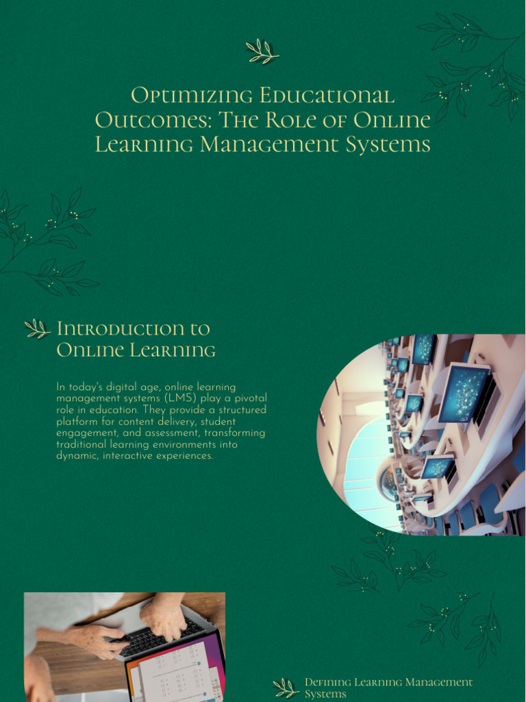 Slidesgo Optimizing Educational Outcomes The Role of Online Learning ... Slidesgo Optimizing Educational Outcomes The Role of Online Learning ...
