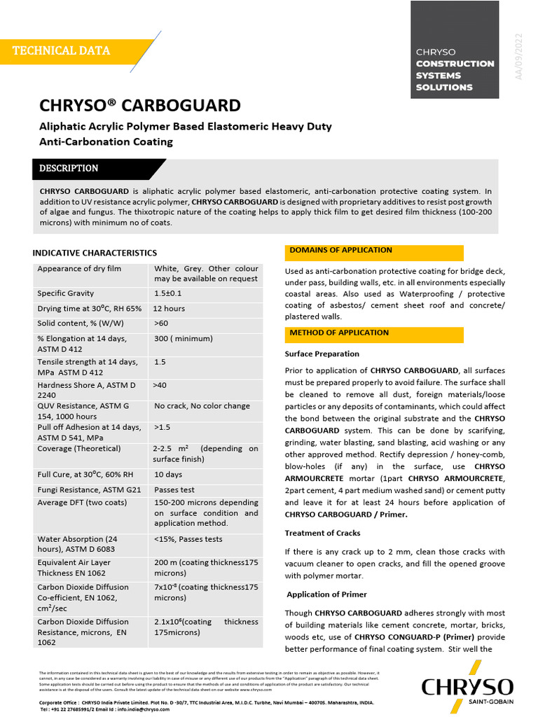 TDS Chryso® Carboguard | PDF