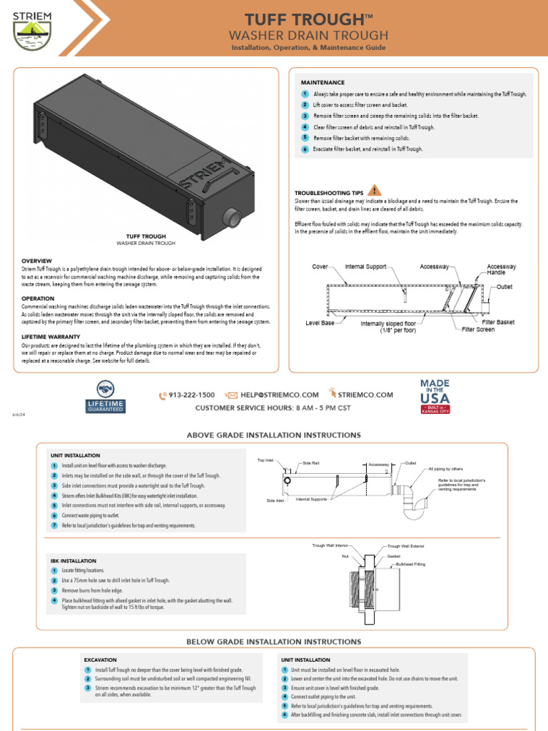 Tuff Trough Installation Guide | PDF