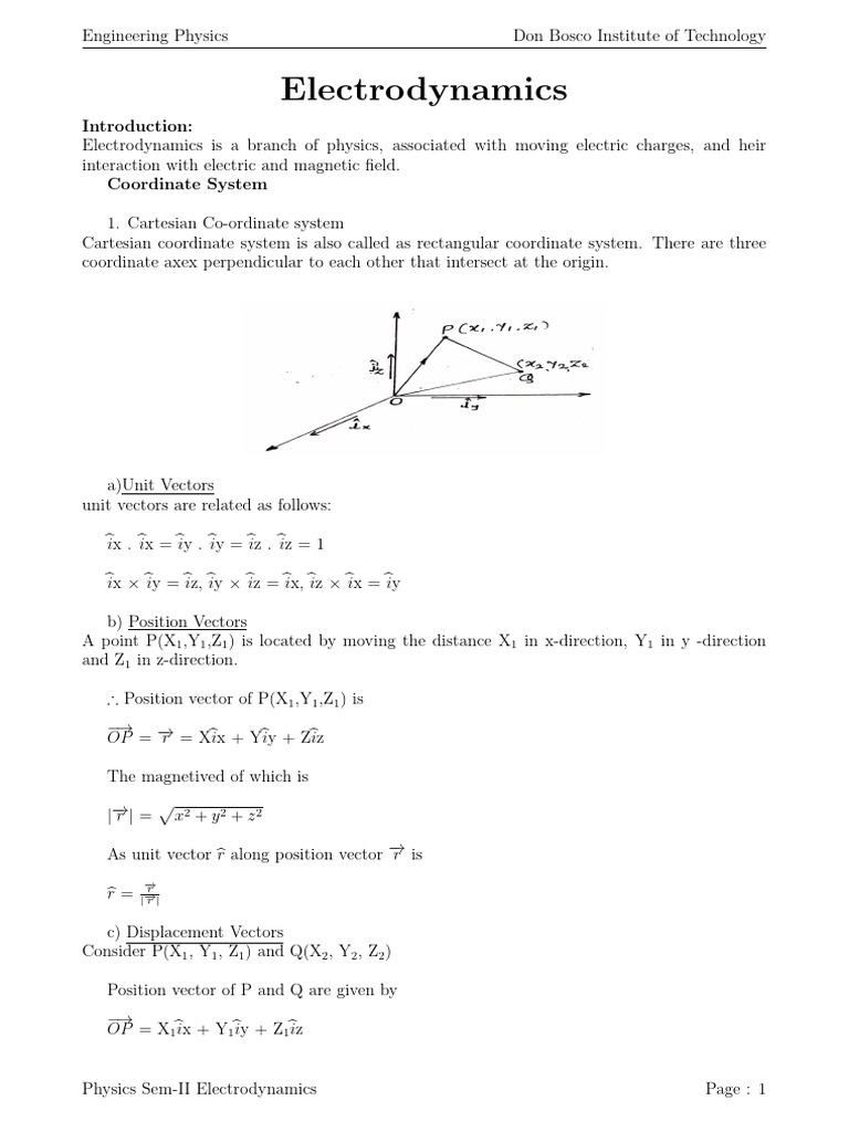 Electrodynamics | PDF
