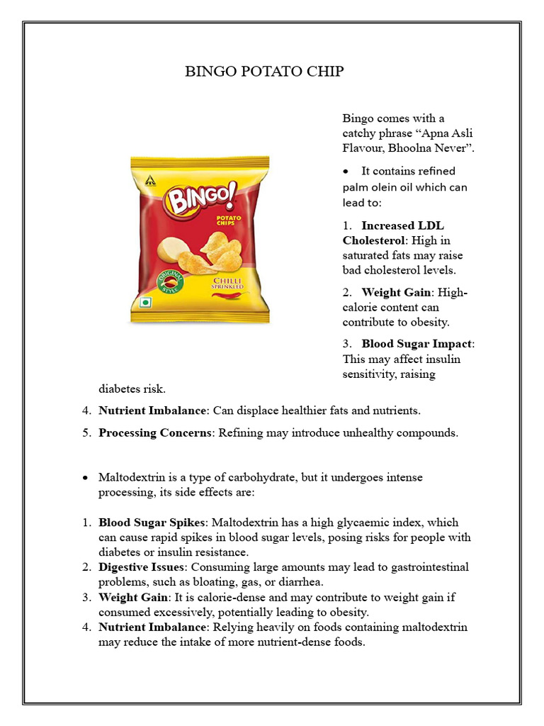 Bingo Potato Chip | PDF