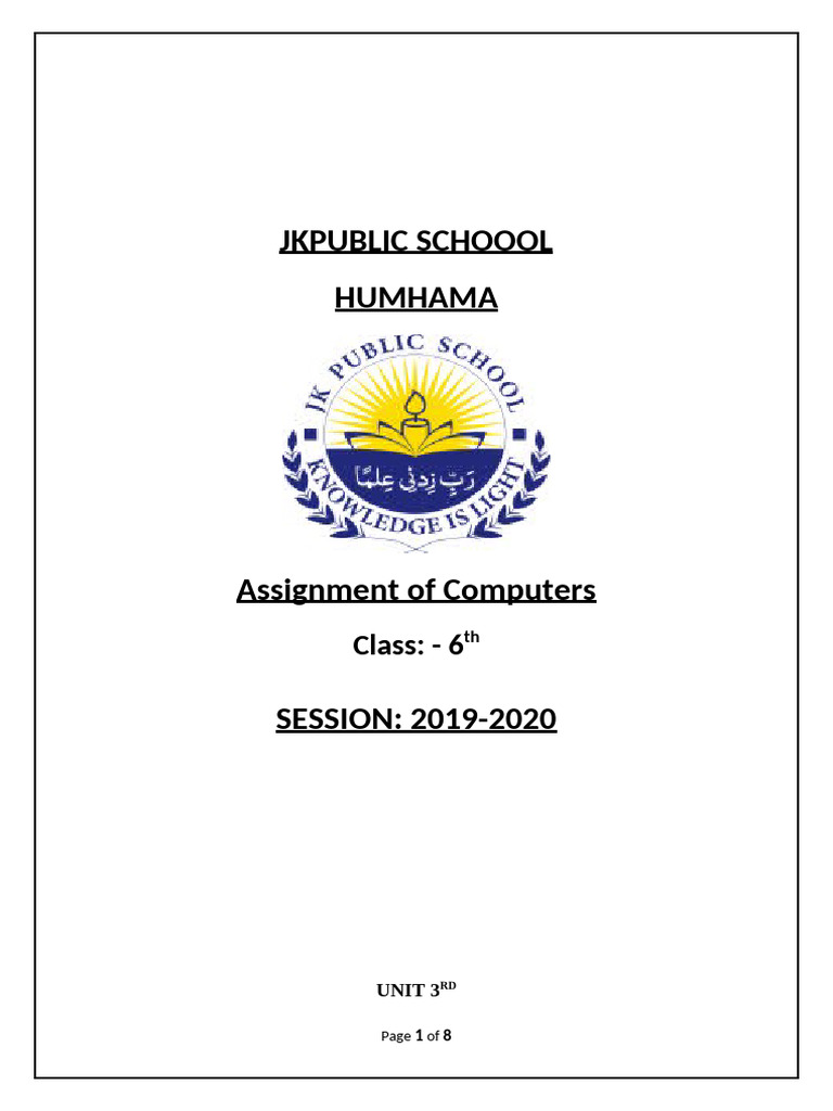 6TH Computer U3 | PDF