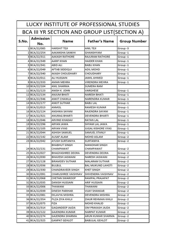 Bca III Section A | PDF