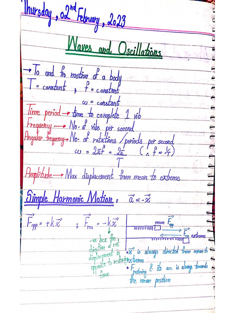 Waves & Oscillations | PDF