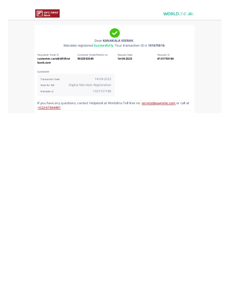 Paynimo Merchant - Reponse | PDF