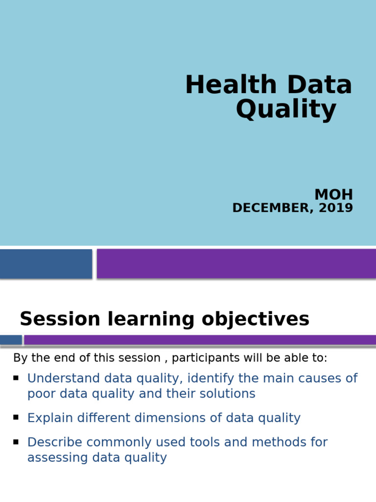 Health Data Quality PPT - Interns | PDF