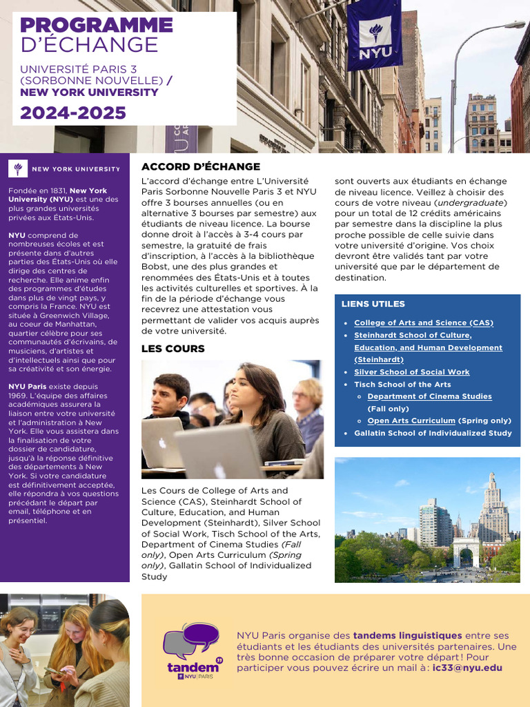 Programme D Echange Nyuparis 3 2024 2025 | PDF