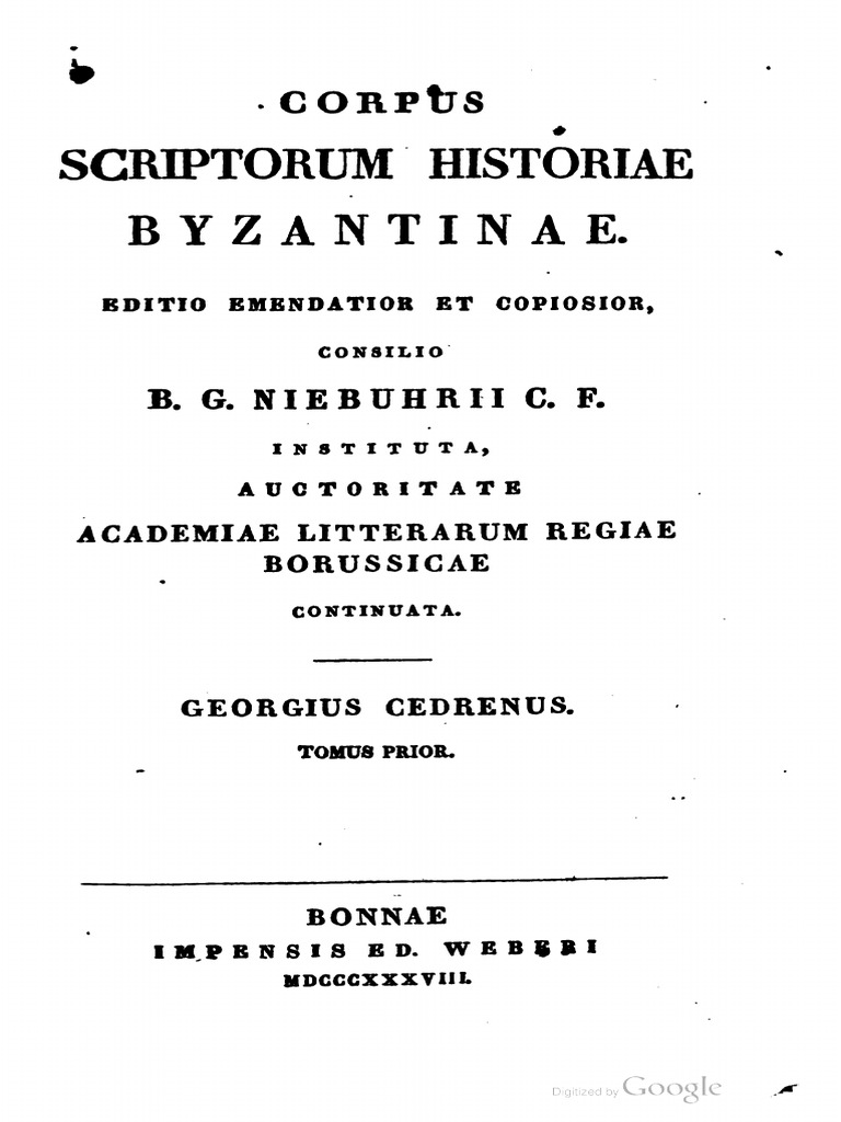 Georgius Cedrenus 1 Pdf