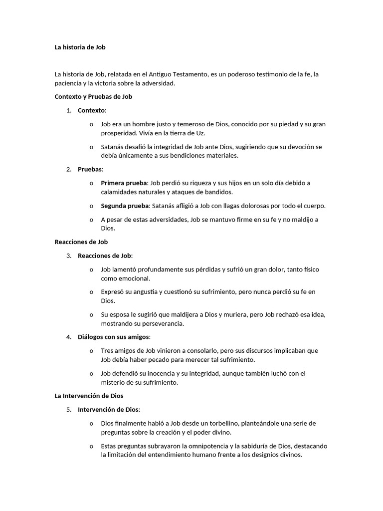 La Historia de Job | PDF
