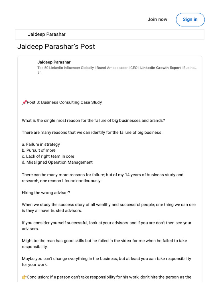 Jaideep Parashar On LinkedIn #Branding #Marketing | PDF
