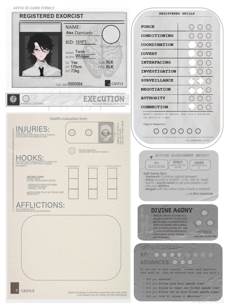 Ficha Cain RPG 2 | PDF