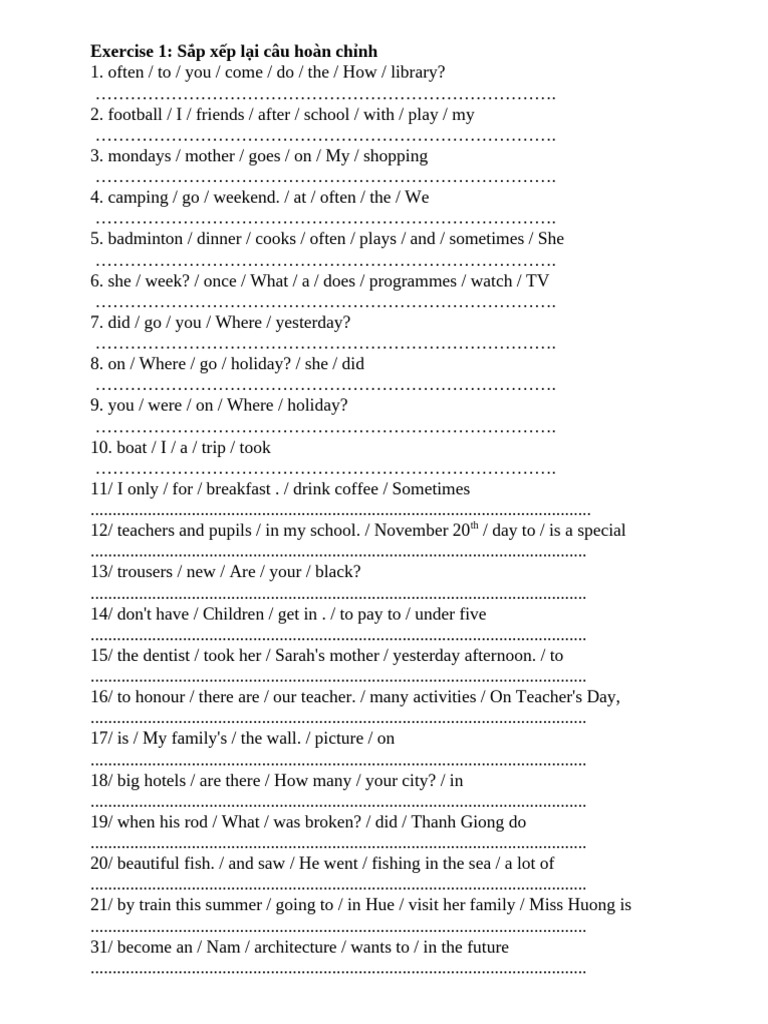 Grammar Exercise | PDF