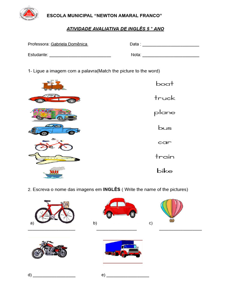 Modelo de Prova | PDF