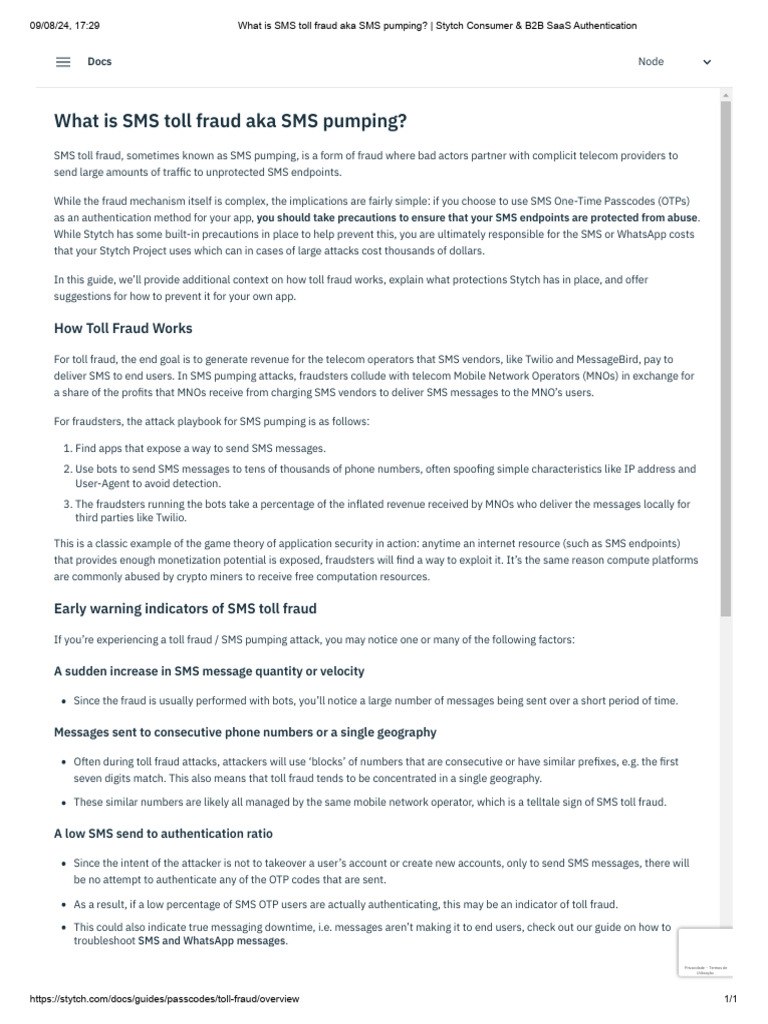 What Is SMS Toll Fraud Aka SMS Pumping - Stytch Consumer & B2B SaaS ...