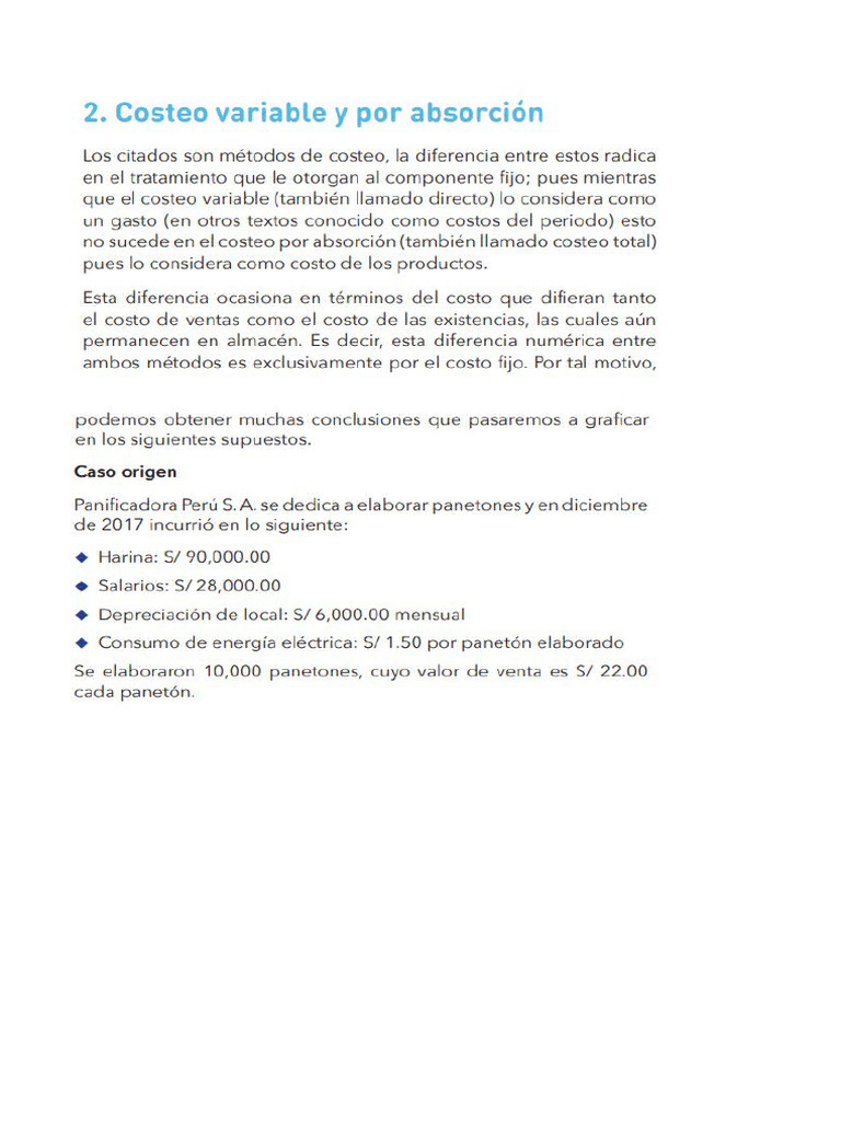 Semana 9 - Costeo Variable y Costeo Por Absorción | PDF