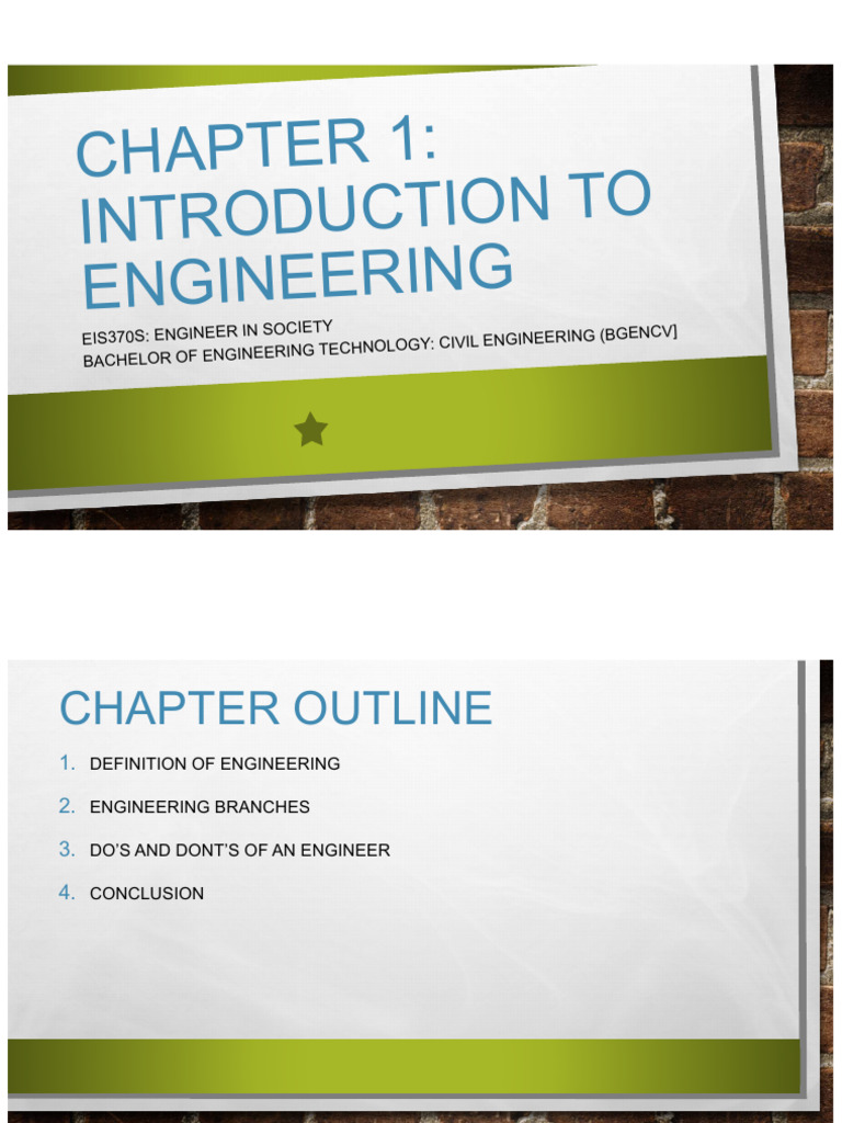Chapter 1 Introduction To Engineering | PDF