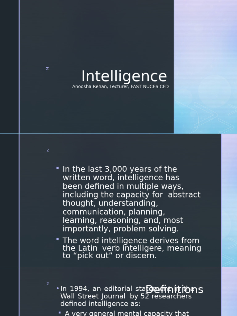 Intelligence | PDF