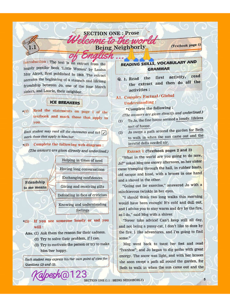 English Navneet Digest 11th Commerce | PDF