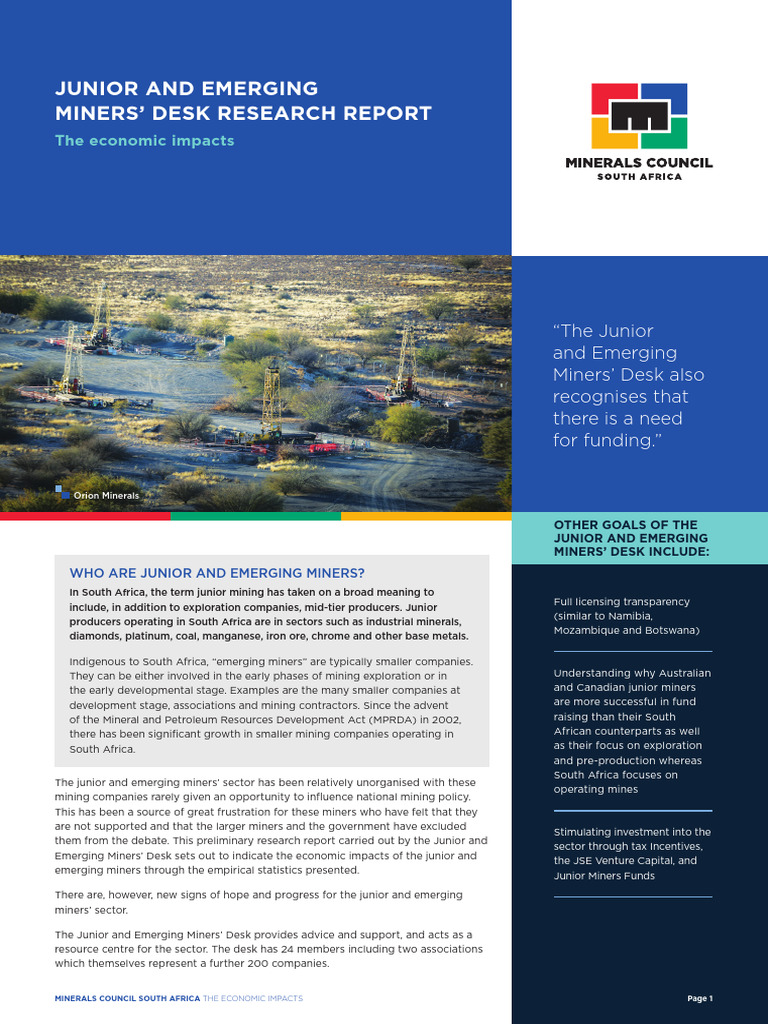 Minerals Council Emerging Miners - Desk Research Report 10062019 | PDF ...