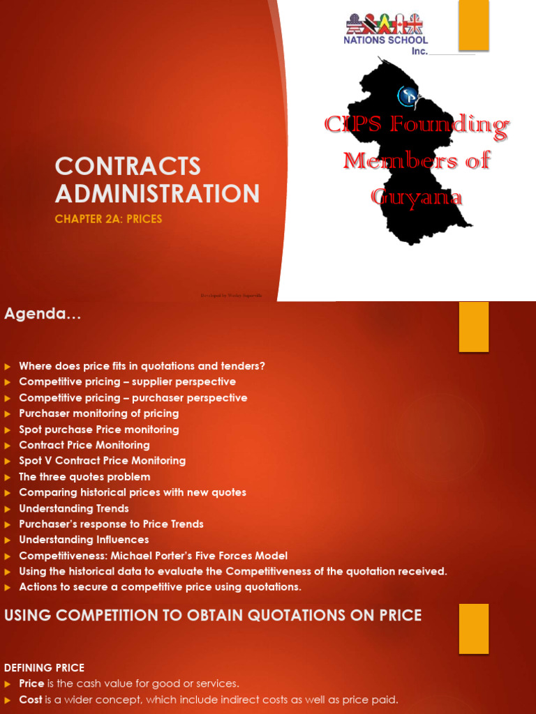 Gy - PPT - Contracts Administration - Chap 2a - Prices | PDF