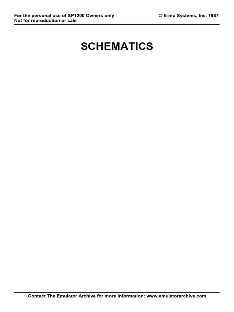 SP1200 Schematics | PDF