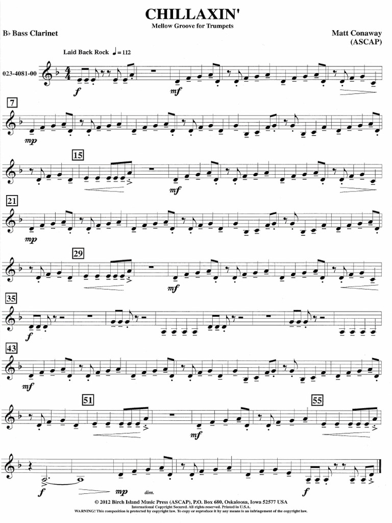 Chillaxin Bass Clari | PDF