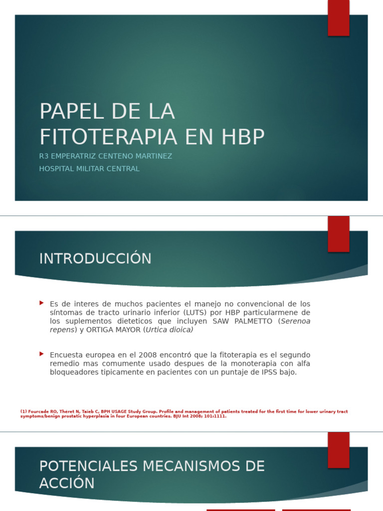 Fitoterapia HBP | PDF