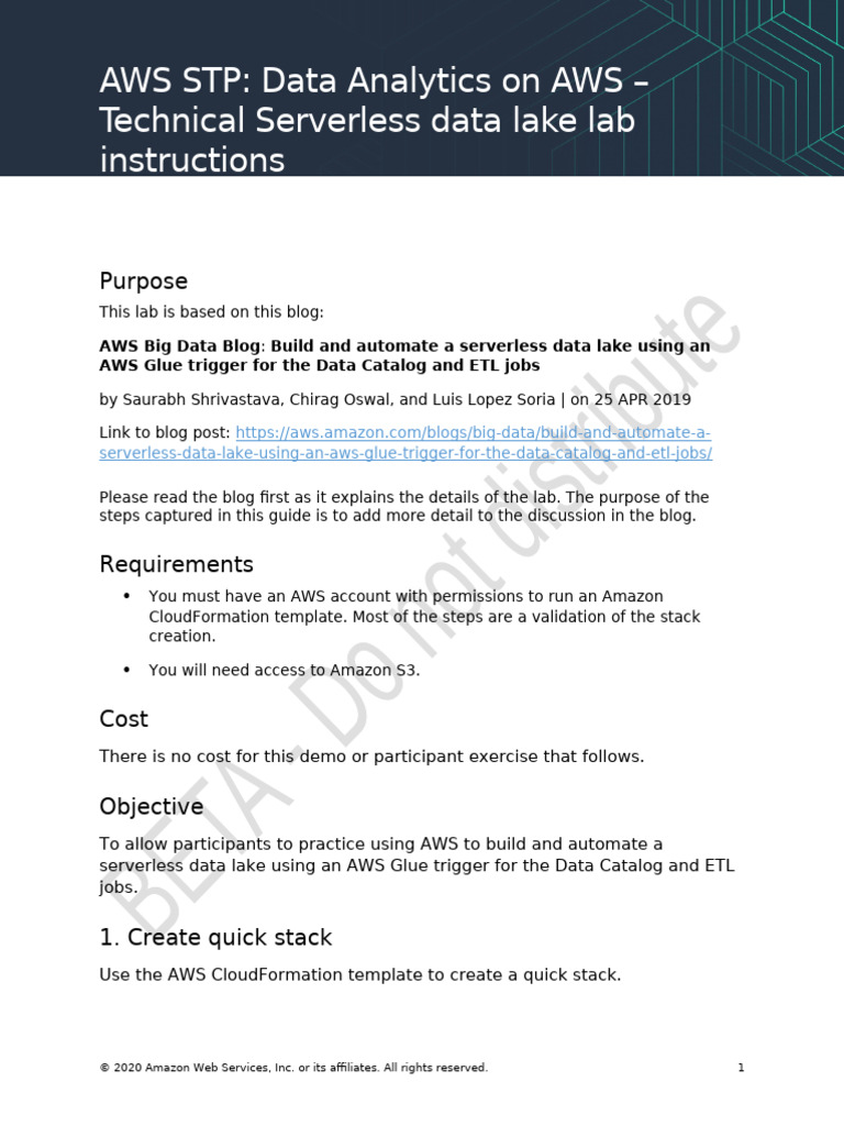Step by Step Lab Instructions - Data Analytics Tech | PDF