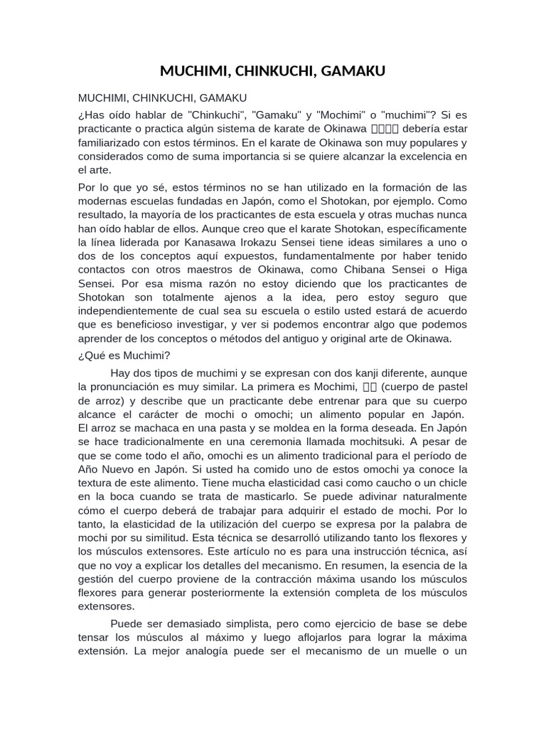 Muchimi, Chinkuchi, Gamaku | PDF