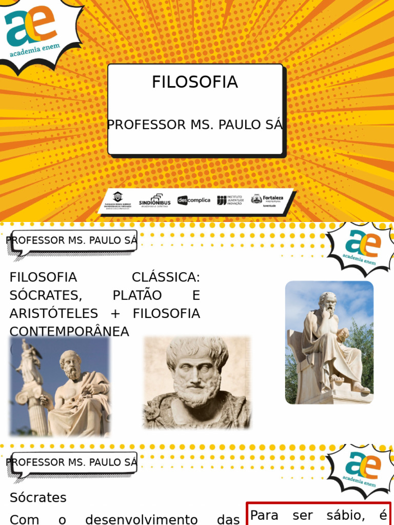 Aula AE Filosofia Clássica e Iluminismo | PDF